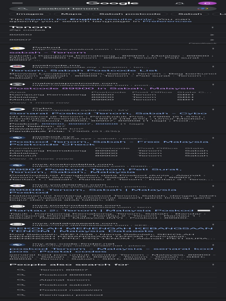 Poskod Tenom - Google Search | PDF