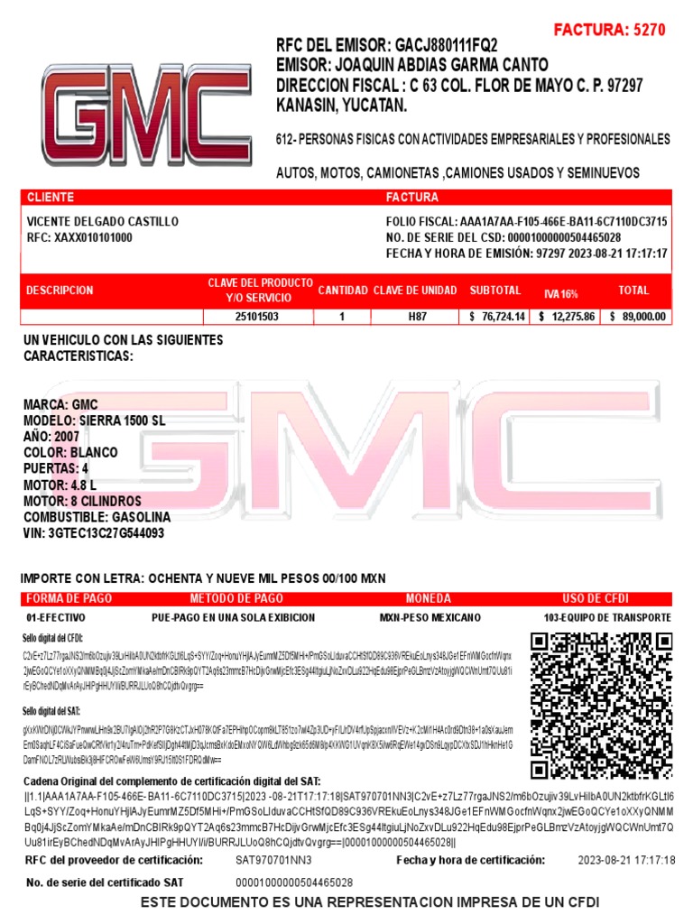 Vicente Delgado GMC | PDF | Vehículos de ruedas | Coche