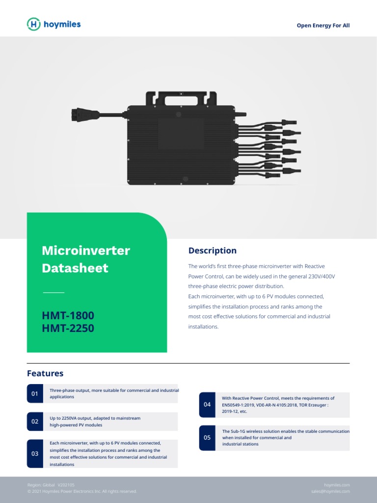 Hoymiles New Product Datasheets | PDF