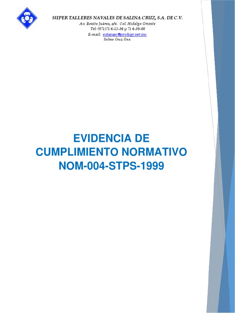 Evidencia de Cumplimiento Normativo Nom-004-Stps-1999 | PDF
