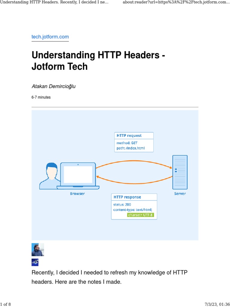 Understanding HTTP Headers. Recently, I Decided I Needed To Refresh | PDF | Web Development ...