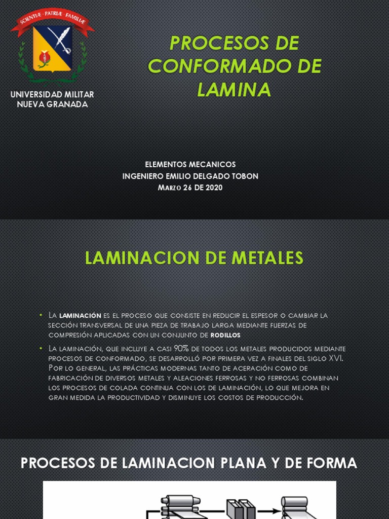 6procesos de Conformado de Lamina | Descargar gratis PDF | Laminado (metalmecánica) | Ingeniería ...