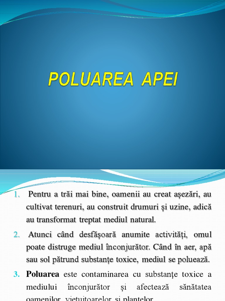 Poluarea Apei | PDF