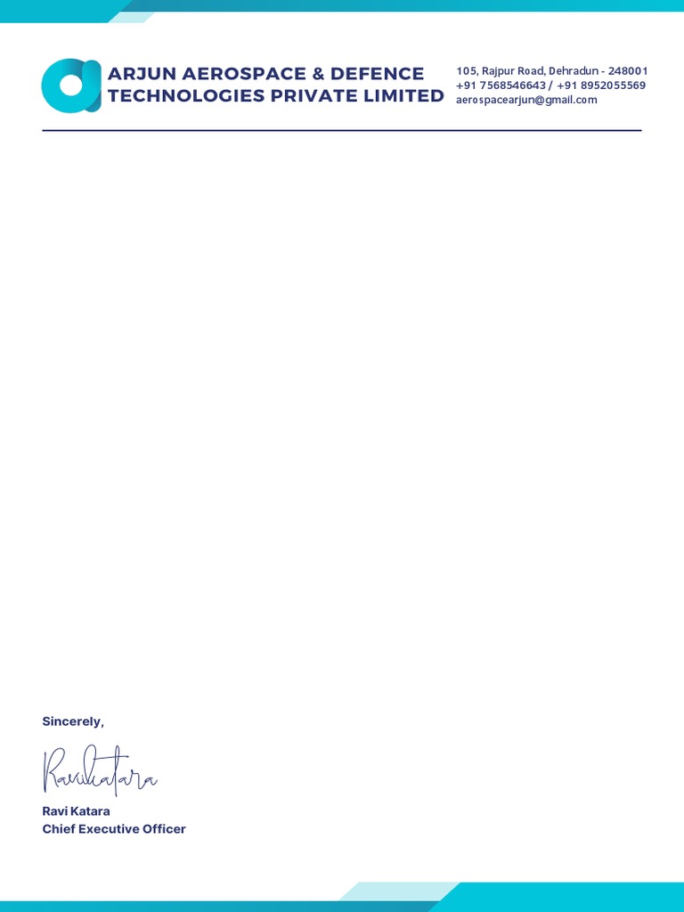 Arjun Aerospace & Defence Contact Info | PDF