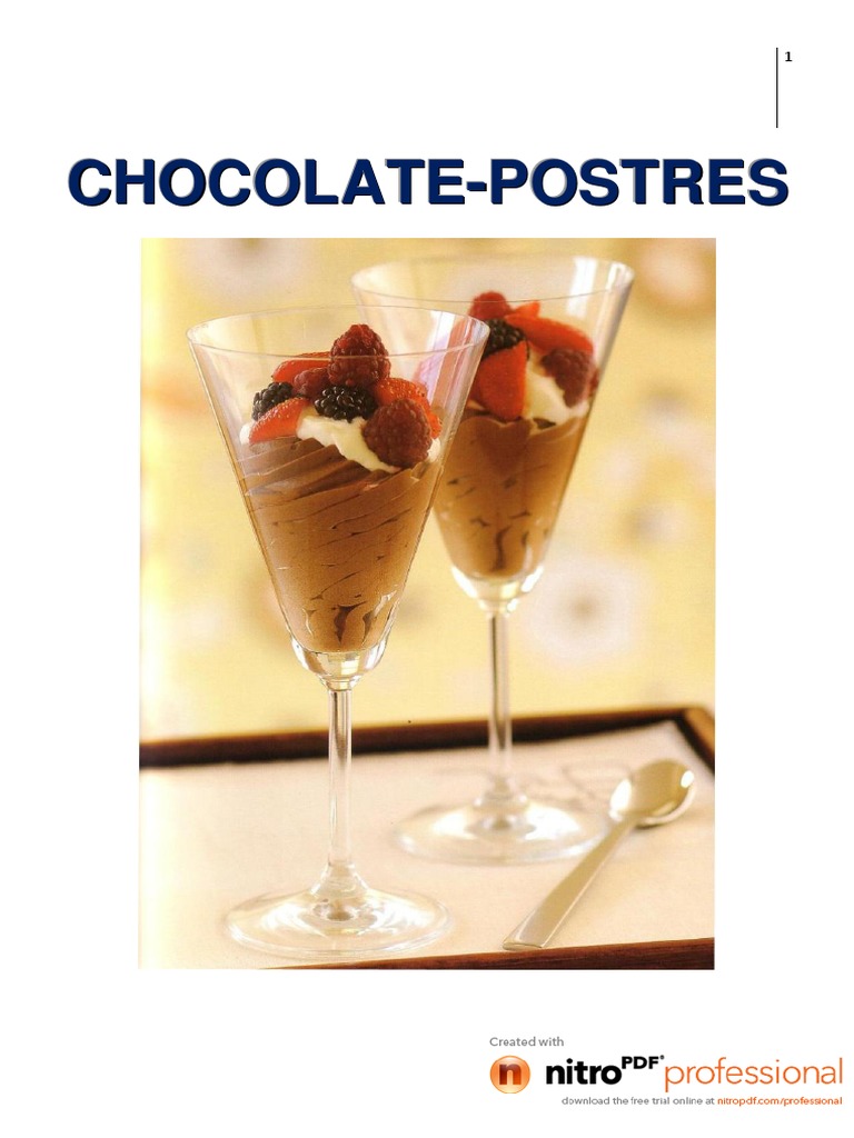 Chocolate-Postres | PDF | Postres | Crema