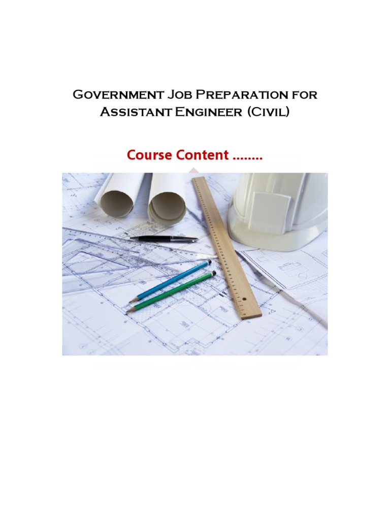 Govt Job Preparation For Assistant Engineer Civil | PDF