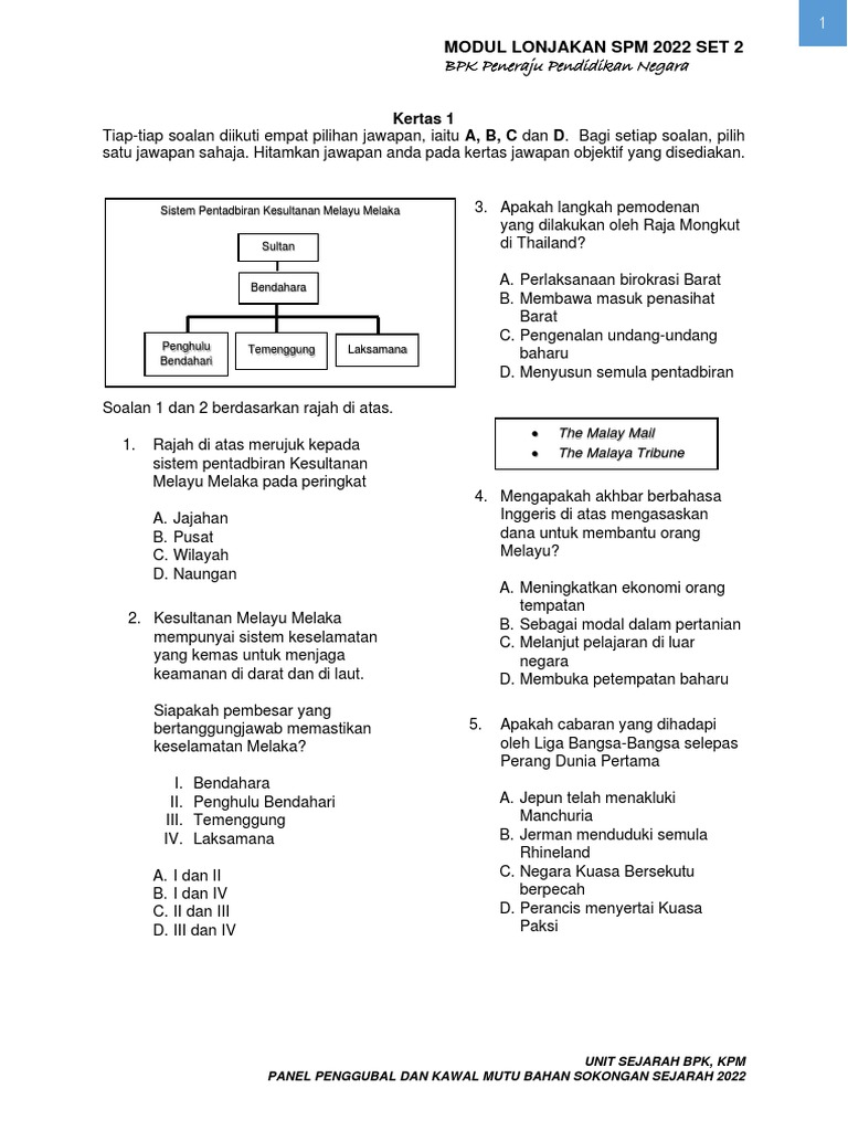 Set 2 Modul Lonjakan SPM 2022 BPK Final | PDF