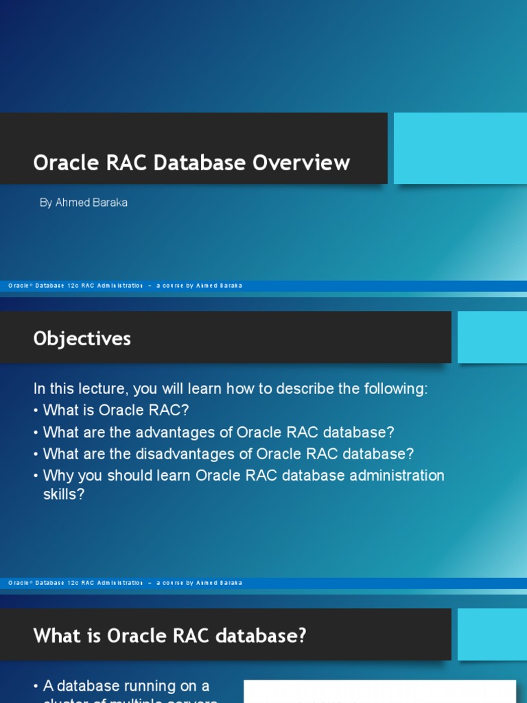 Oracle RAC Database Overview | PDF Oracle RAC Database Overview | PDF