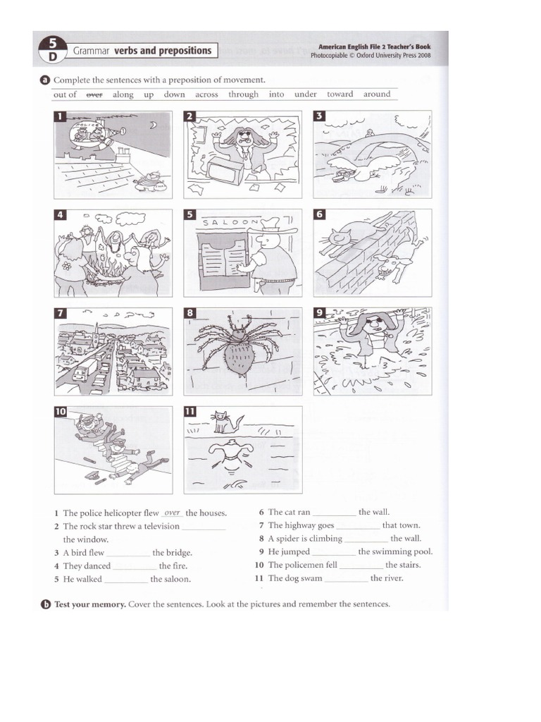 AMERICAN ENGLISH FILE 2B - Grammar Activity 5D - TB Page 158 | PDF