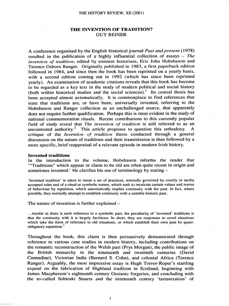 The_Invention_of_Tradition | PDF