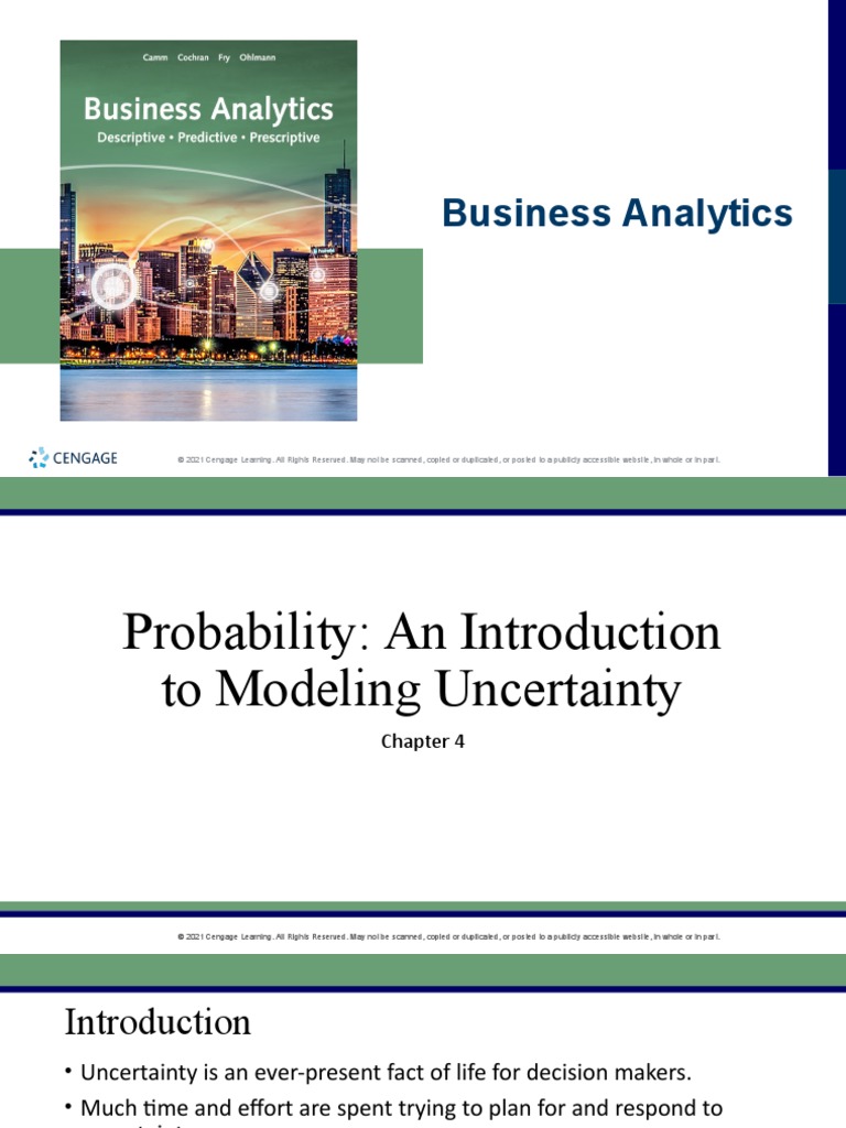 Camm 4e Ch04 PPT | PDF | Probability Distribution | Random Variable