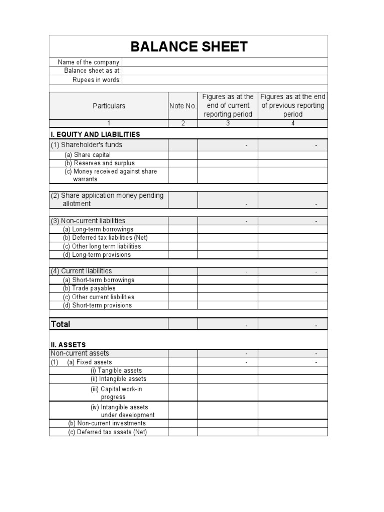 Balance Sheet Format 01 | Download Free PDF | Balance Sheet | Economies