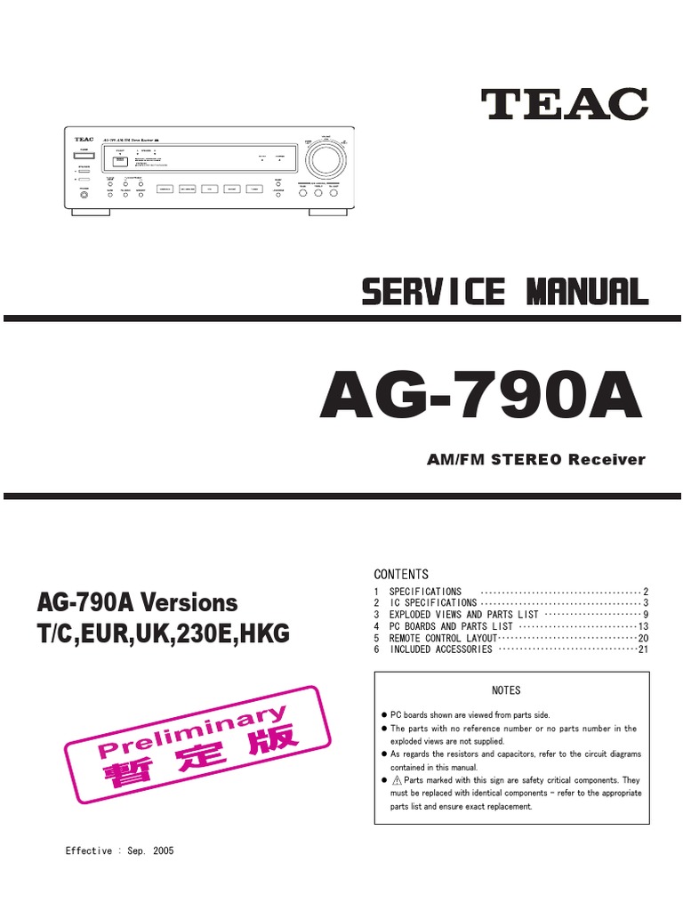 Teac Ag-790a SM | PDF