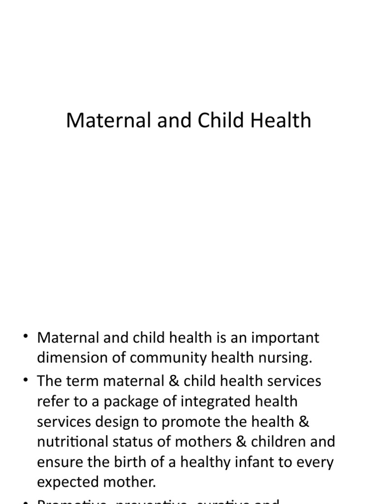 Maternal and Child Health Overview | PDF | Maternal Health | Maternal Death