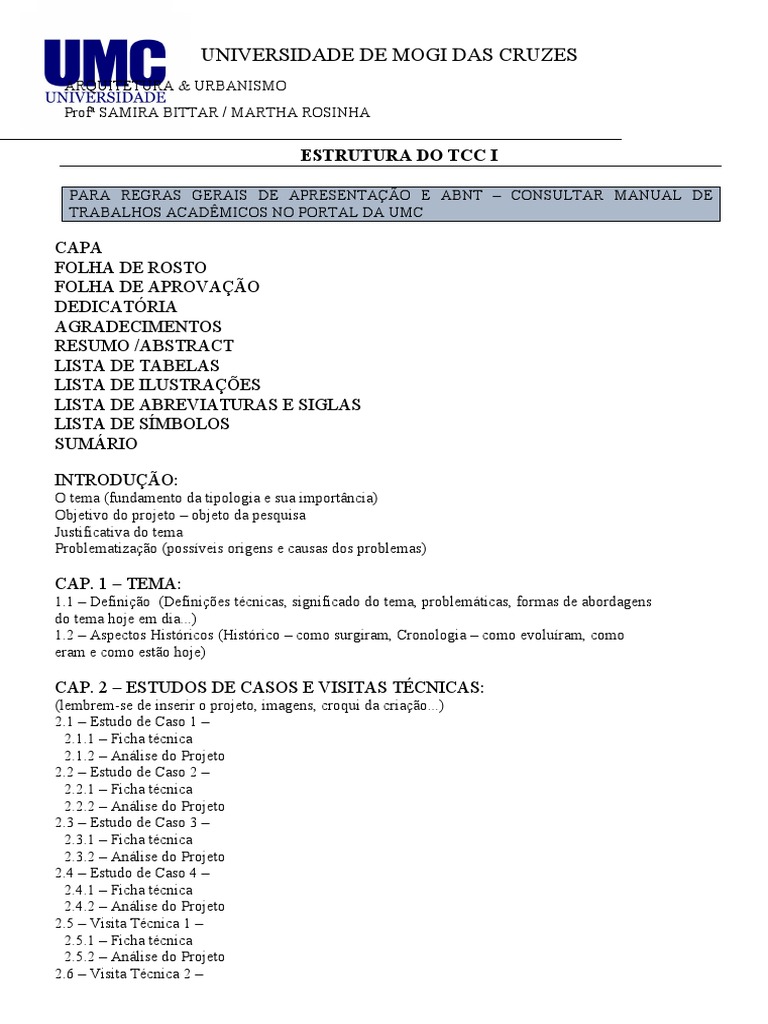 Estrutura Do TCC I | PDF