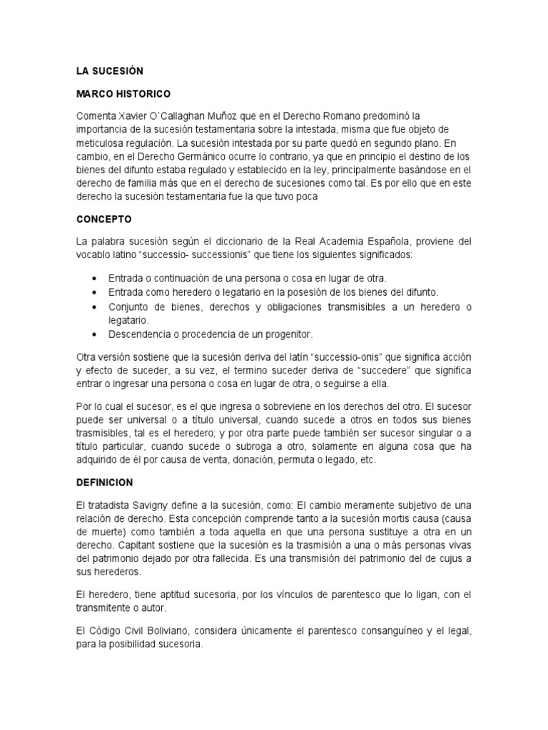 La Sucesión | PDF