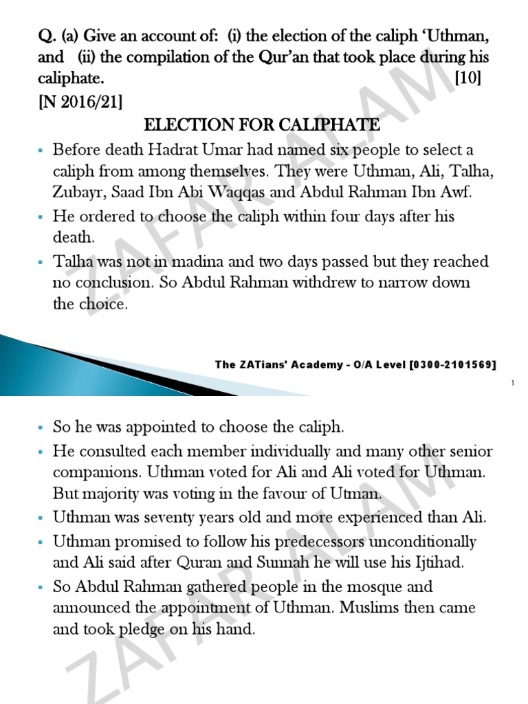 Uthman's Caliphate | PDF