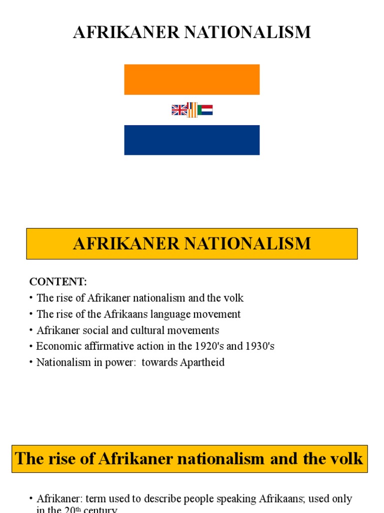 Afrikaner Nationalism | PDF