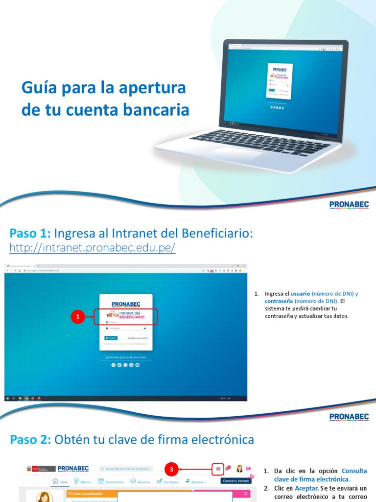 Paso A Paso Apertura de Cuenta Bancaria en Intranet | PDF