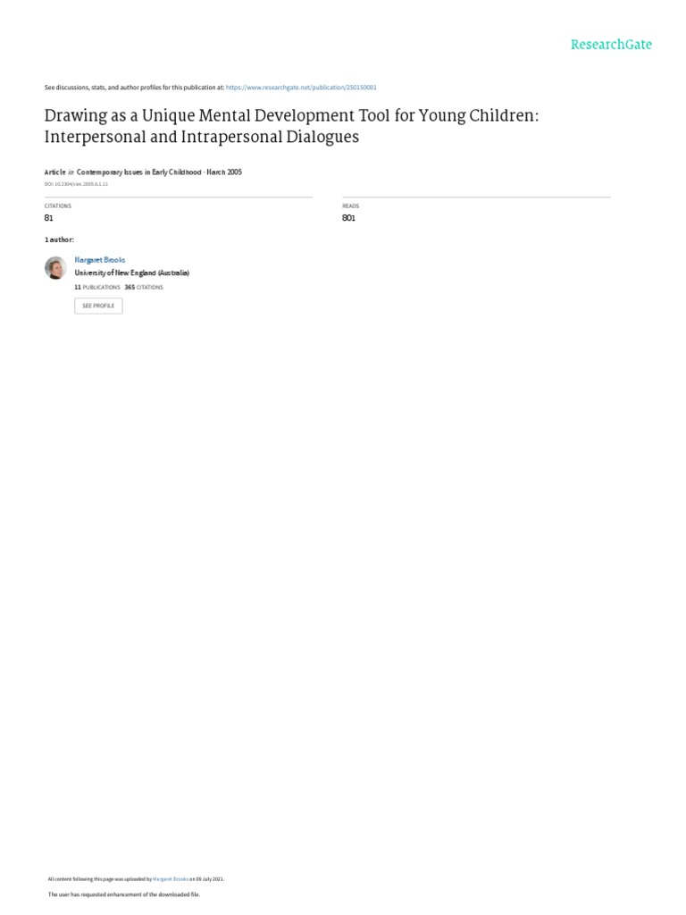 Brooks Drawing as a Unique Mental Development Tool for Young Children | PDF