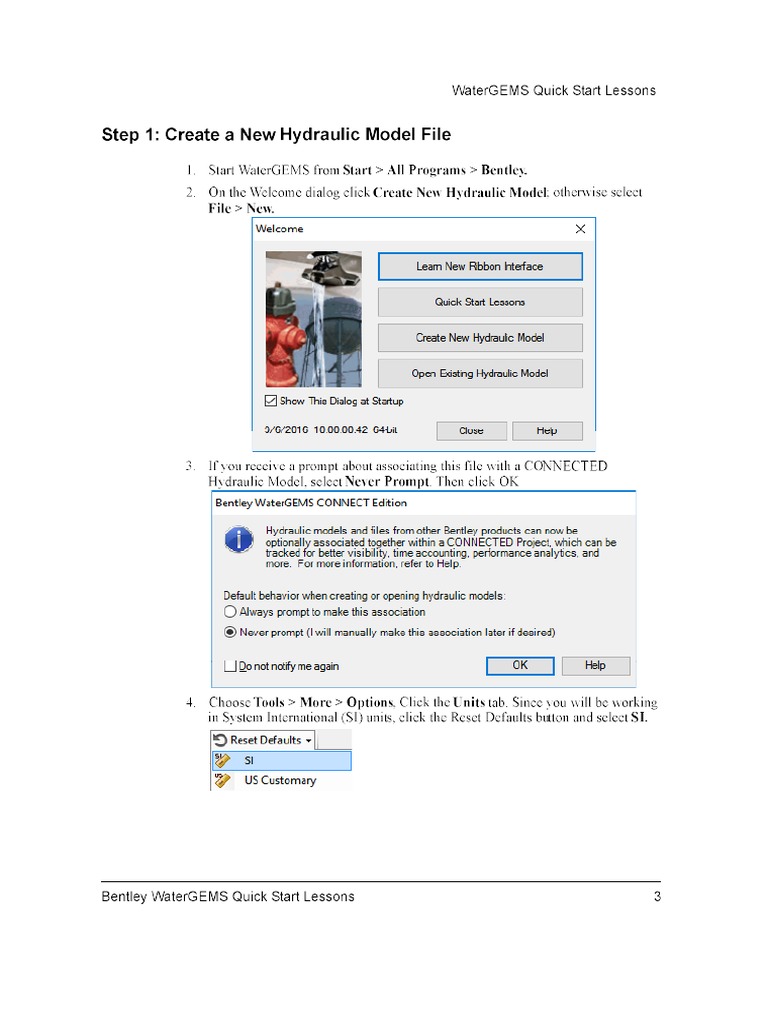 Lesson 1 Steady State WaterGEMS | PDF