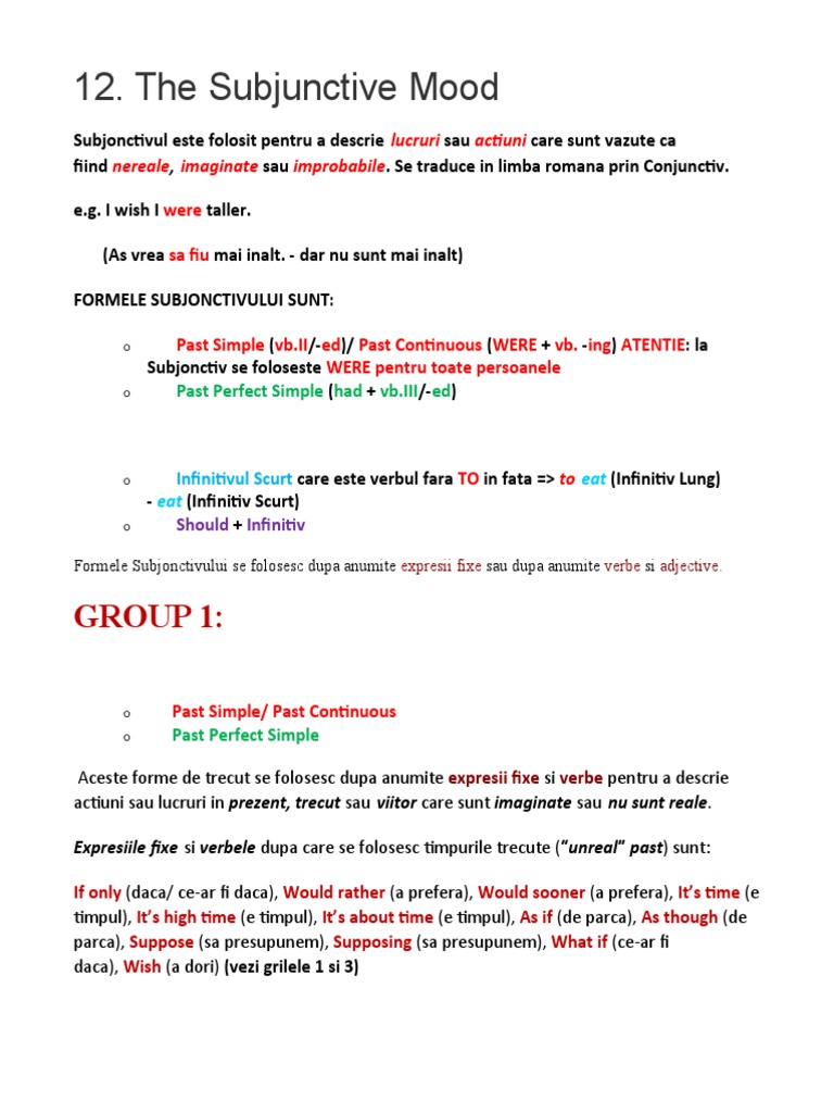 The Subjunctive Mood | PDF
