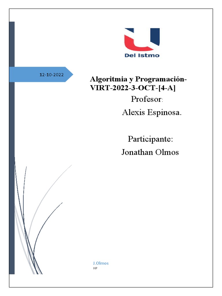Algoritmia y Programación Act 1 | PDF | Algoritmos | Matemáticas Aplicadas