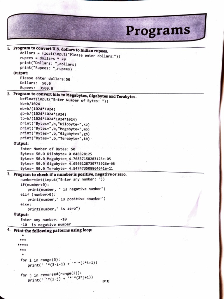 Python Programs | PDF
