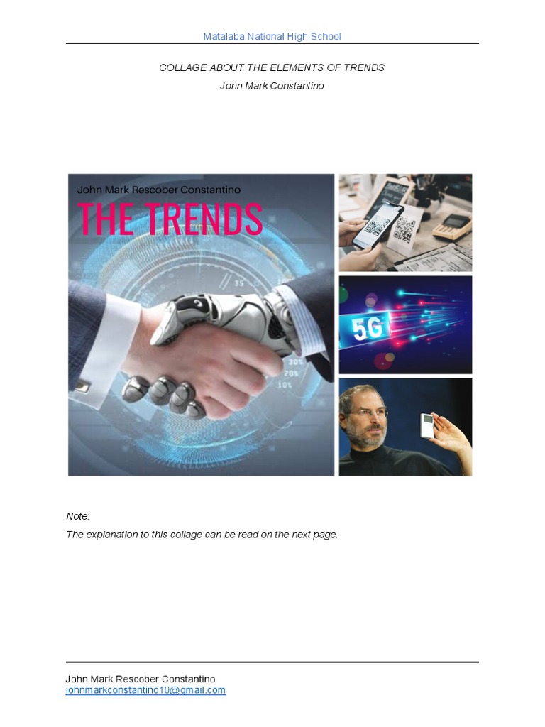 Elements of Trends Collage Explanation | PDF