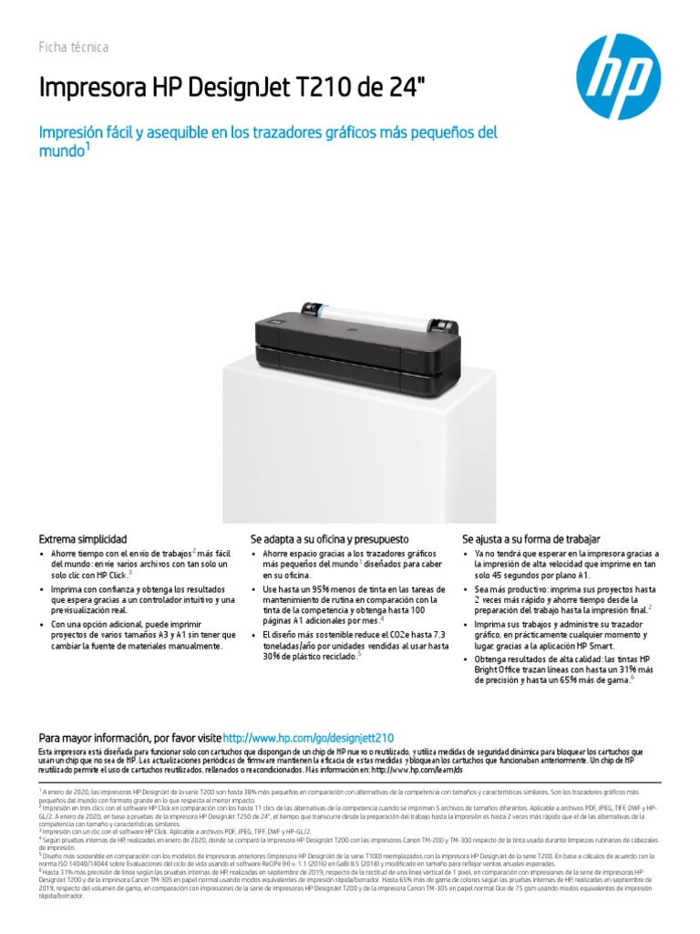 Designjet T210 | PDF