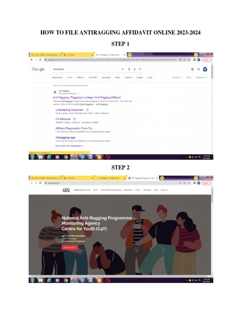 Antiragging Affidavit Filing 2023-2024 | PDF