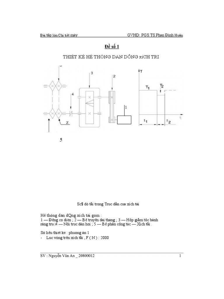 Slideshare - VN Bai Tap Lon Chi Tiet May Thiet Ke He Thong Dan Dong Xich Tai | PDF