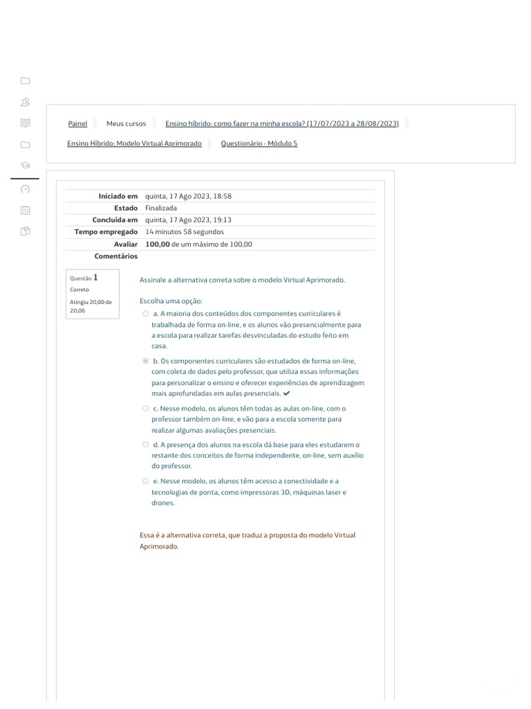 Questionário - Módulo 5 - Revisão Da Tentativa | PDF