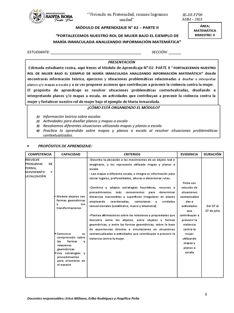 Matematica 4to Grado - II Bimestre - Modulo 2 - Actividad 4 y 5 ...