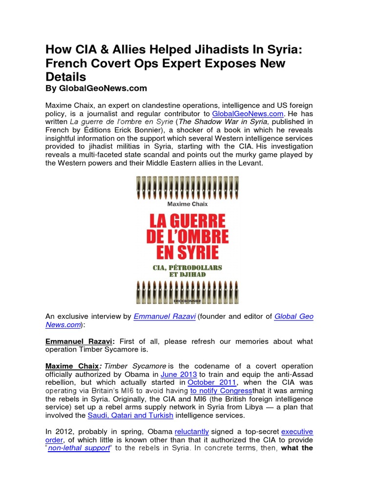 How CIA Helped Jiardists in Syria | PDF | Al Nusra Front | Free Syrian Army