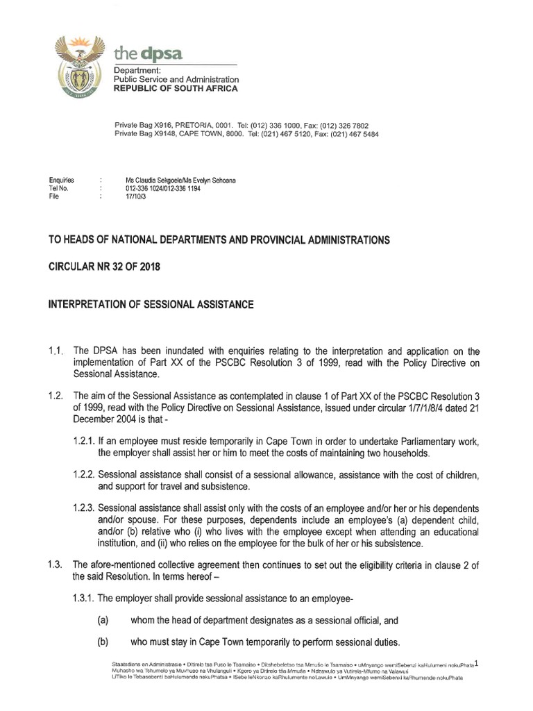 Sessional Allowance | PDF