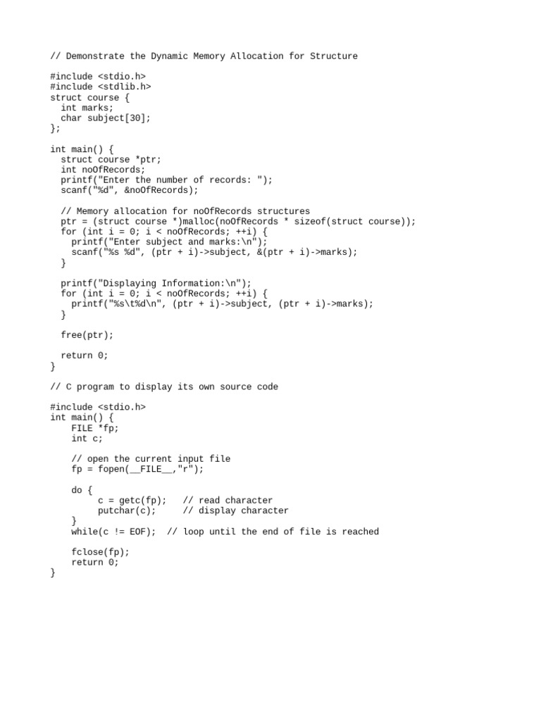 C Store Data Dynamic Display Source Code | PDF