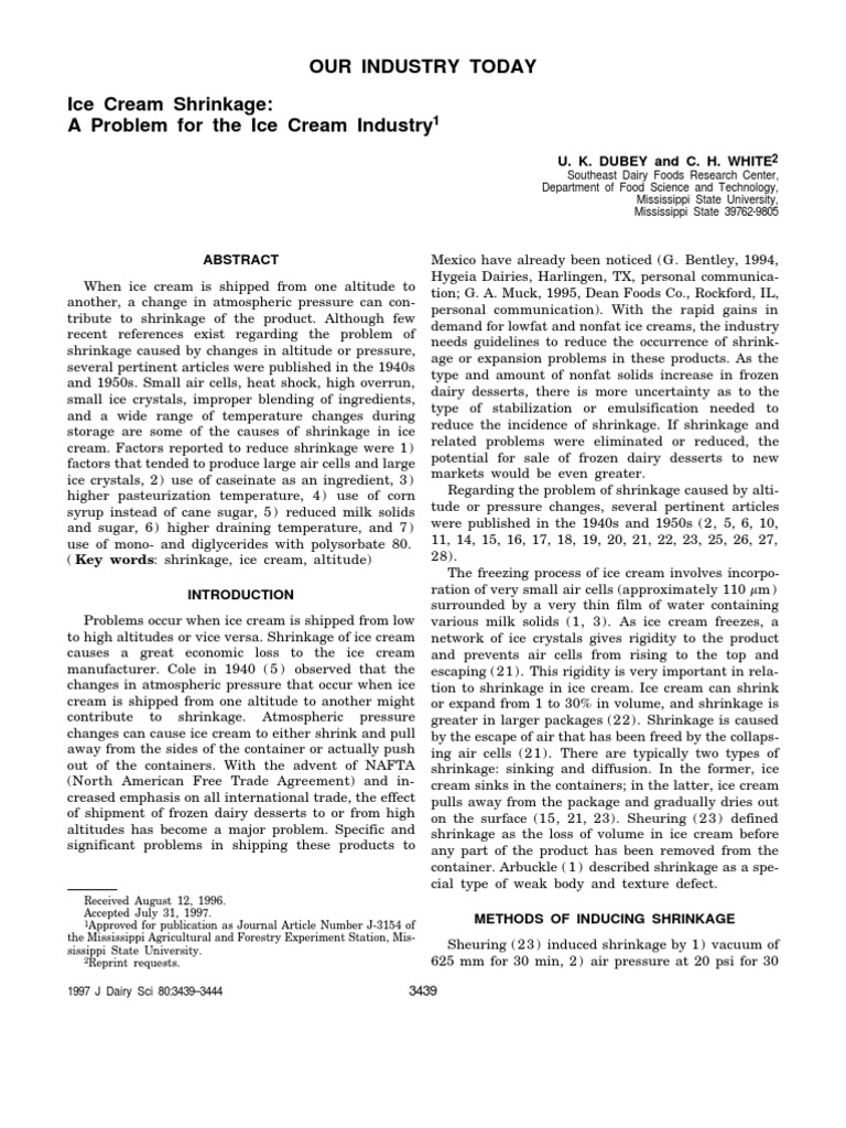 Ice Cream Shrinkage | PDF | Ice | Carbon Dioxide