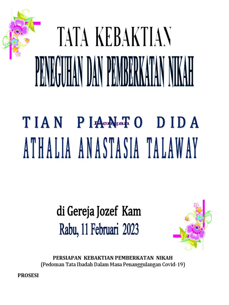 Tata Ibadah Nikah Baru GPM Thalia | PDF