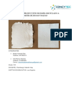 Papel Orgánico A Base de Cáscara de Fruta | PDF | Residuos | Papel