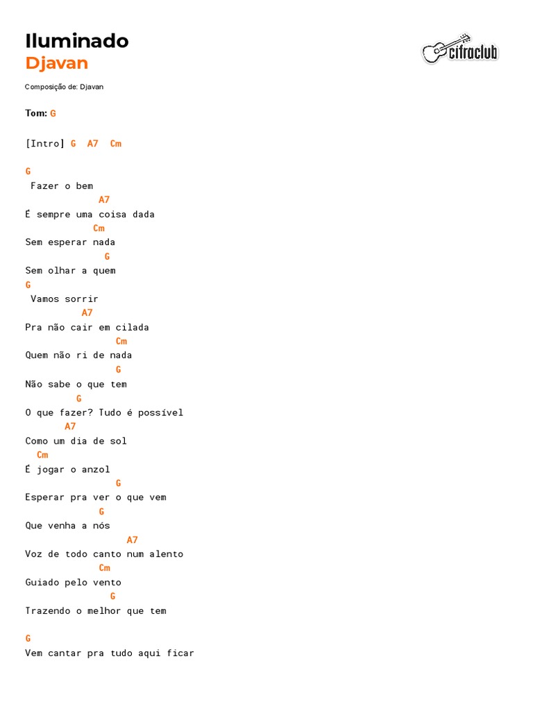 Cifra Club - Djavan - Iluminado | PDF