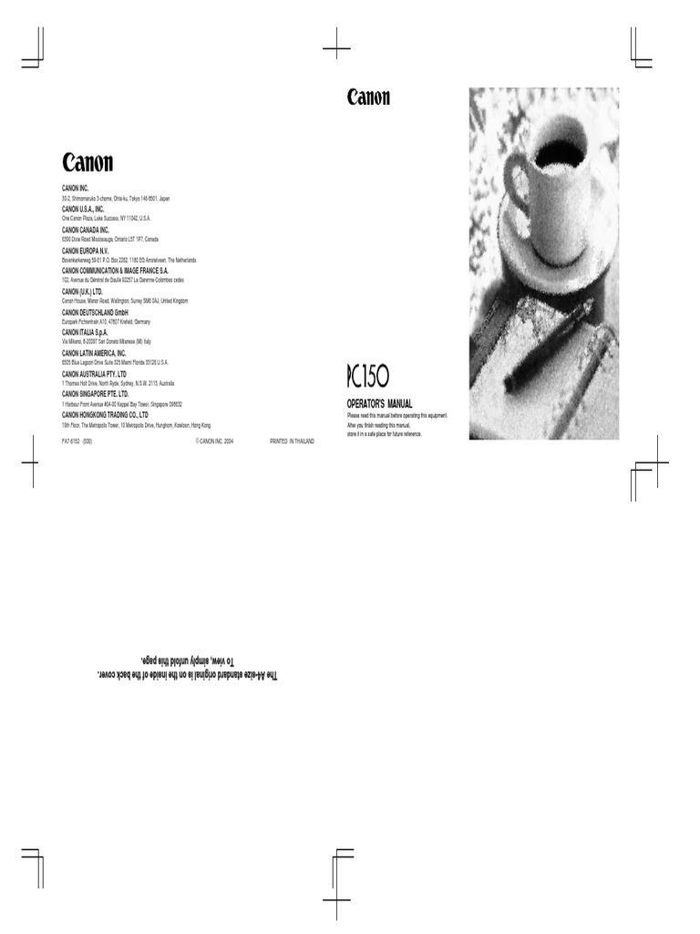 PC150 Operators Manual EN 1 | PDF | Ac Power Plugs And Sockets ...