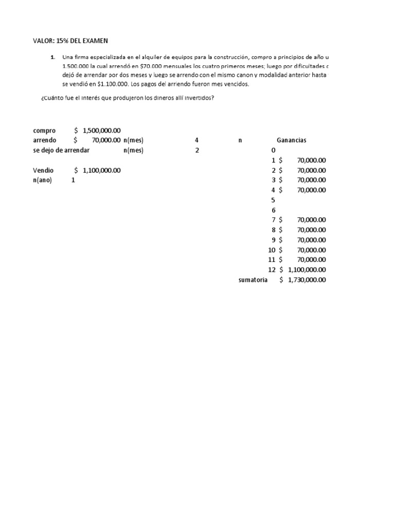 Examen Final Ingenieria Economica - Kenner Garcia-2023-1 | PDF