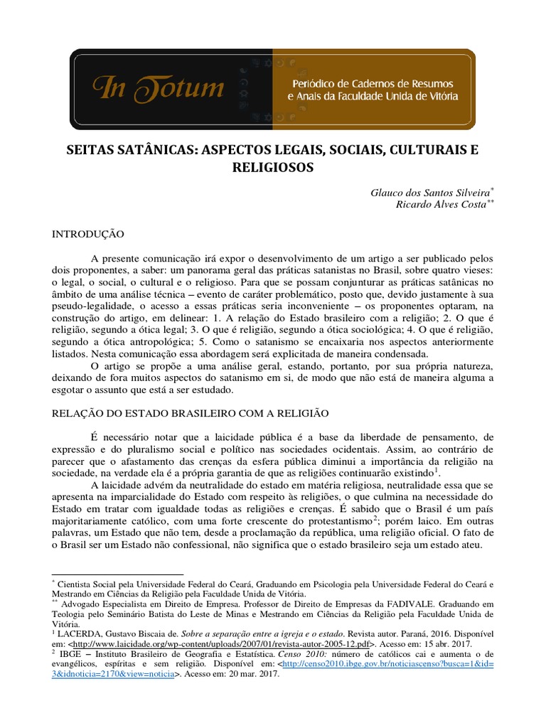 Seitas Satanicas | PDF