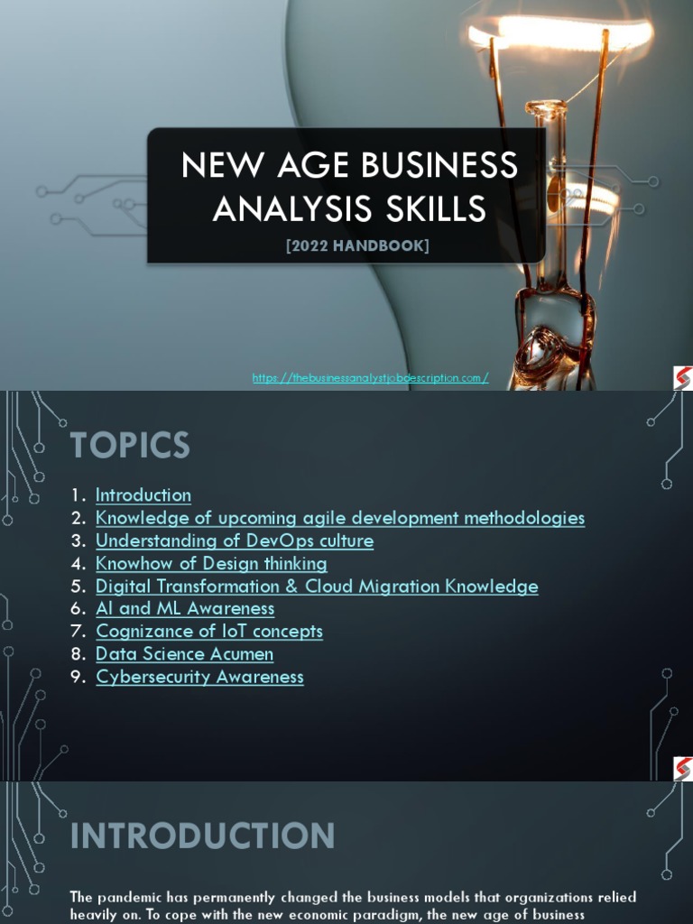 2022 Complete Handbook New Age Business Analysis Skills | PDF | Business