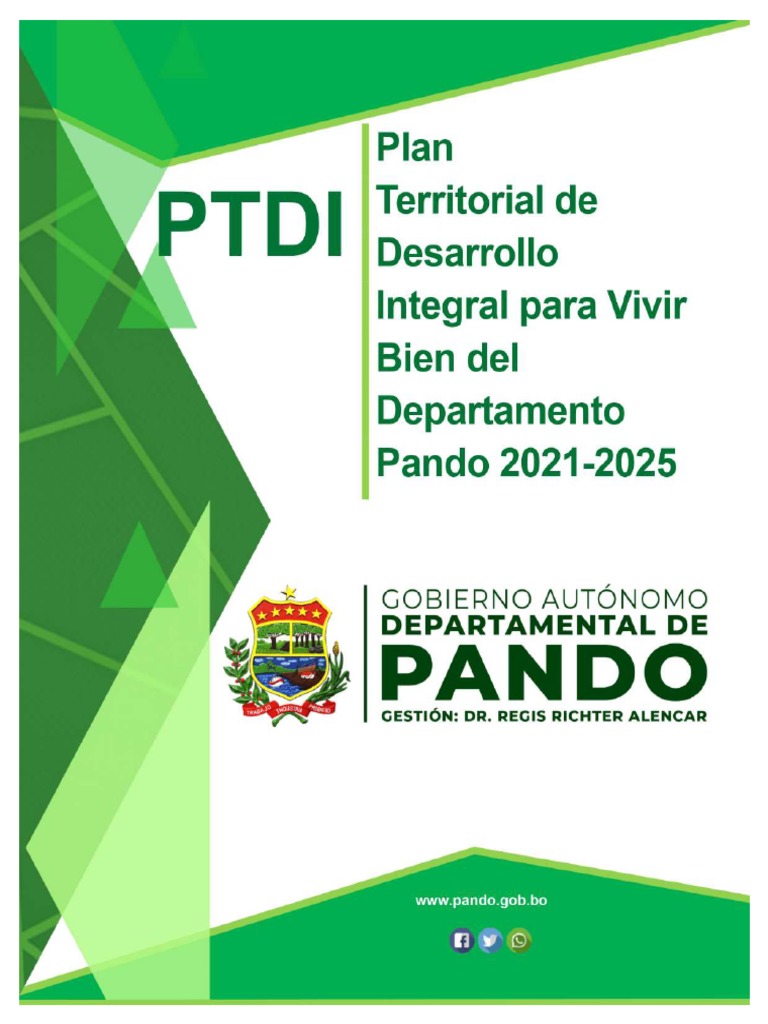 PTDI Pando 2021-2025-Ley Dptal 19 2023 Compressed-Final | PDF