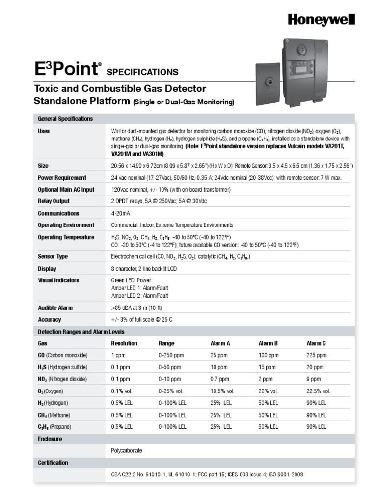 E3point - Spec - Sheet - Standalone - FLR - 5 20 11 | PDF | Carbon ...