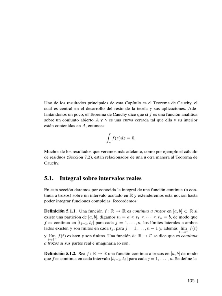Integración Compleja y Teorema de Cauchy | PDF