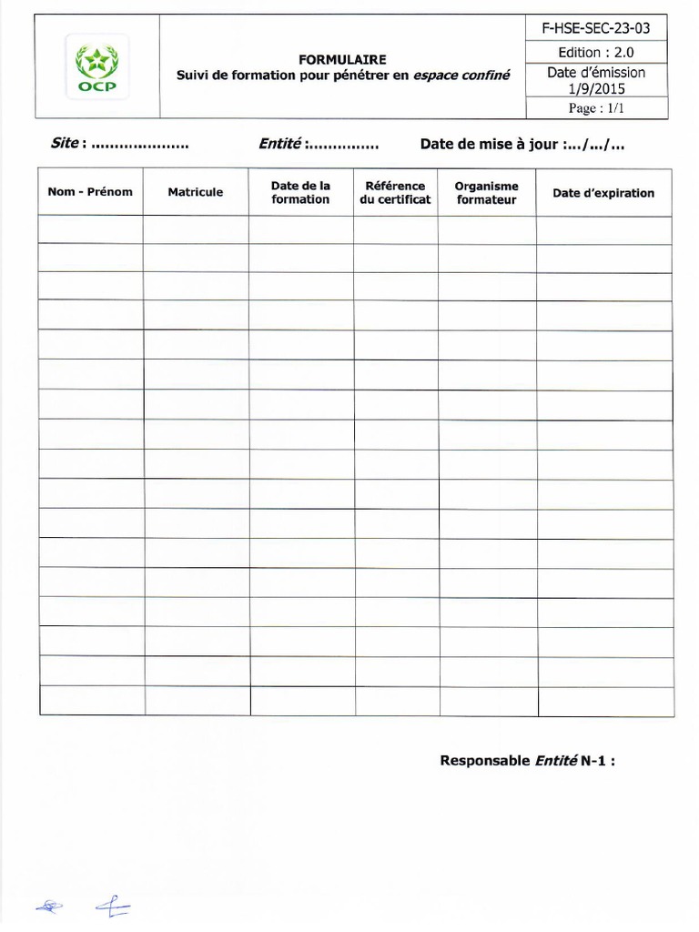 F-HSE-SEC-23-03-Formulaire Suivi de Formation Pour Pénétrer en Enpace ...