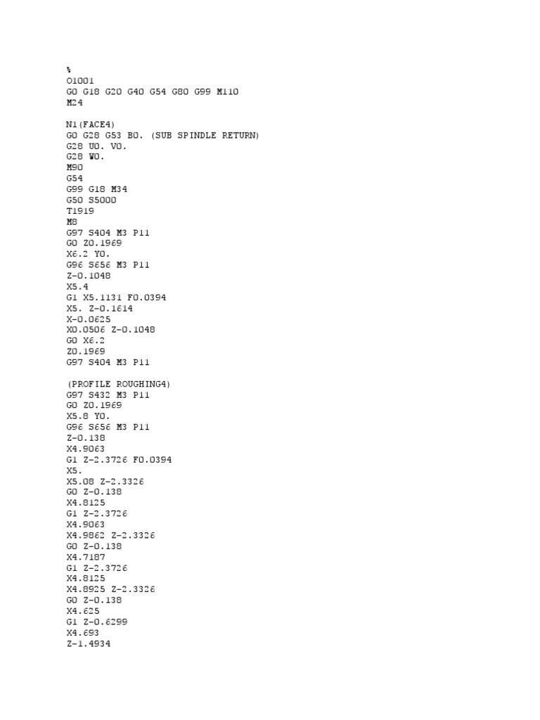 NC Code Turning | PDF